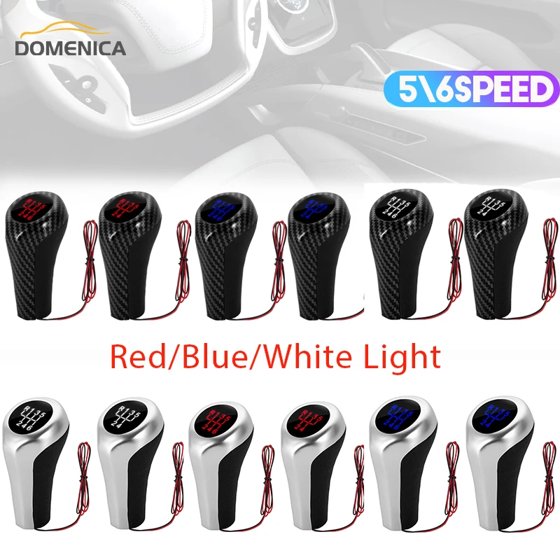 5 6 Speed Gear Shift Knob LED Light Shifter Lever Ball For BMW F30 E60 ...
