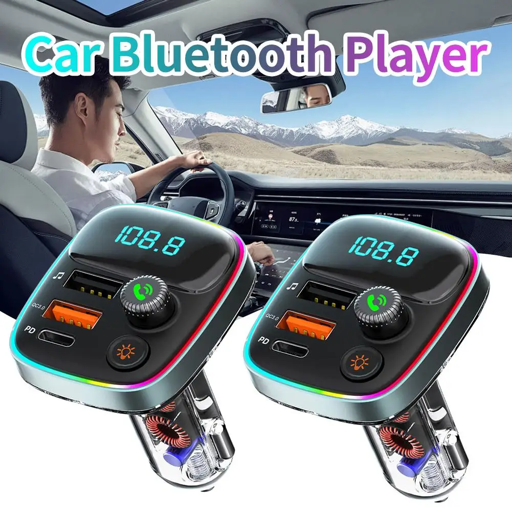 Bluetooth-5-3-Car-Charger-Fm-Transmitter-Handsfree-36w-Quick-Colorful ...