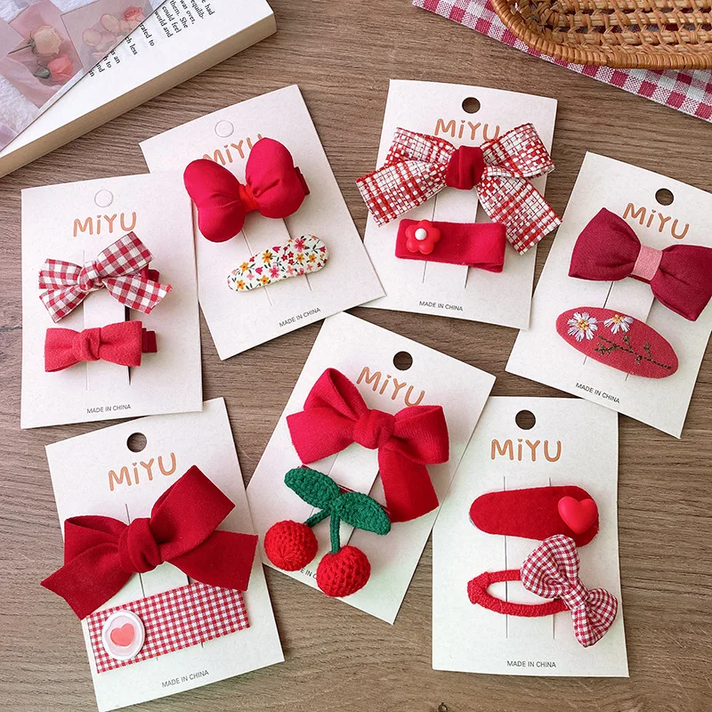 Red baby hair clips store