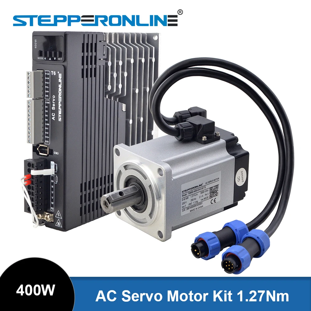 STEPPERONLINE-400W-AC-Servo-Motor-Kit-1-27Nm-3000RPM-17-Bit-Magnetic ...