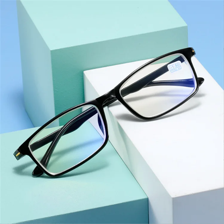 New Finished Black Framed Myopia Glasses Non Deformable Glasses Frame ...