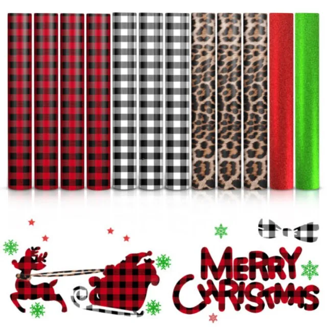 Printable Heat Transfer Vinyl Red Black Buffalo Plaid Sheet - 18 X 12 ...