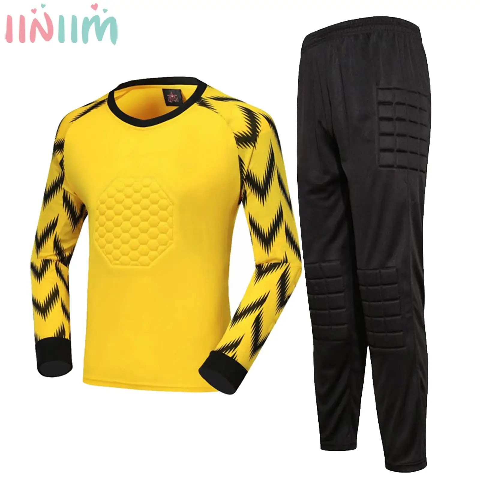Kids-Boys-Soccer-Goalkeeper-Outfits-Football-Goalie-Training-Uniform ...