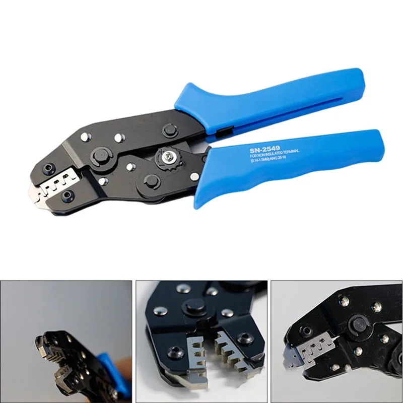 Bleu Clair - Pince à sertir à cliquet SN 2549 pour connecteurs Dupont terminaux, outil de ...