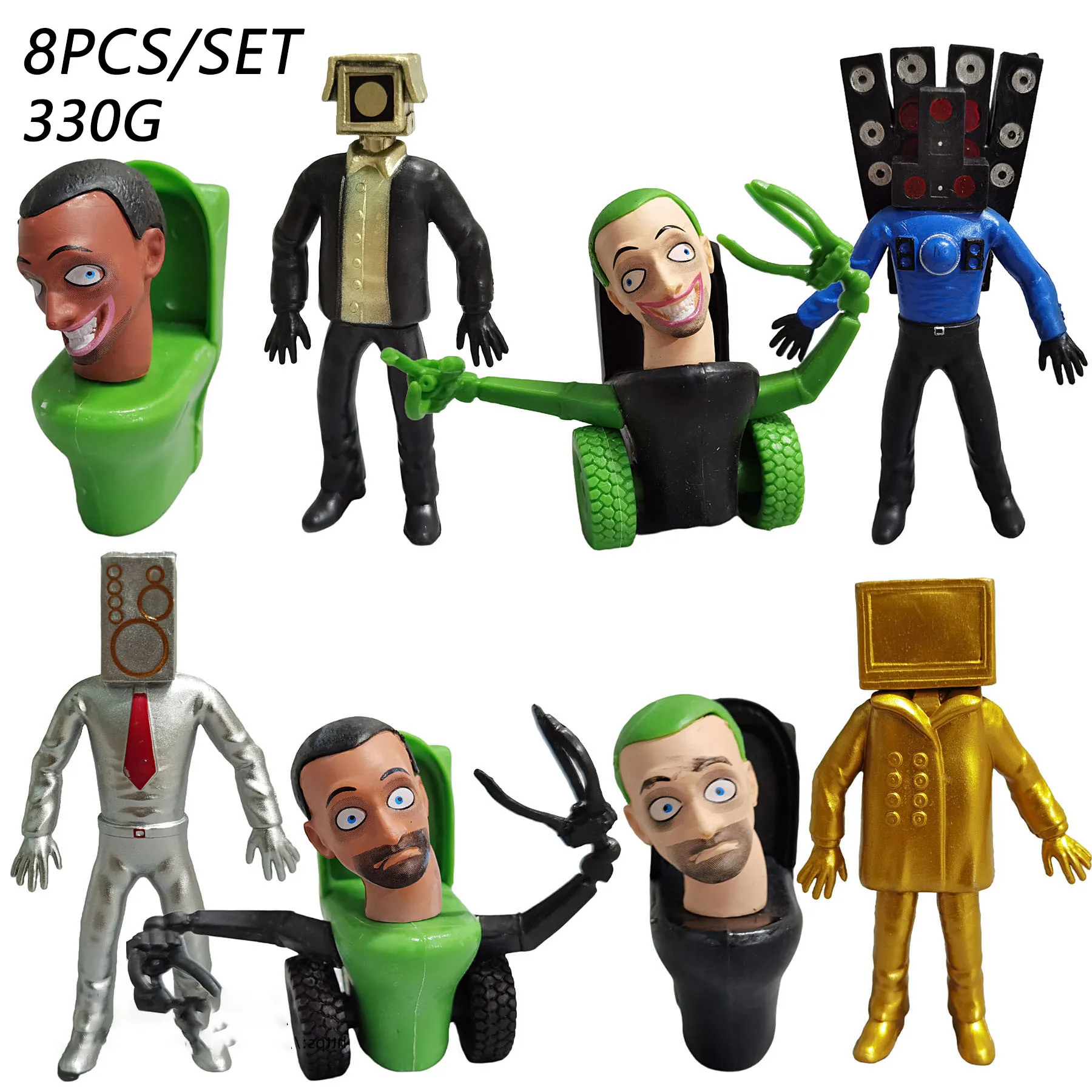 New-6-8-14Pcs-Skibidi-Toilet-Toys-Action-Figure-Doll-Children-Toys-Cake ...