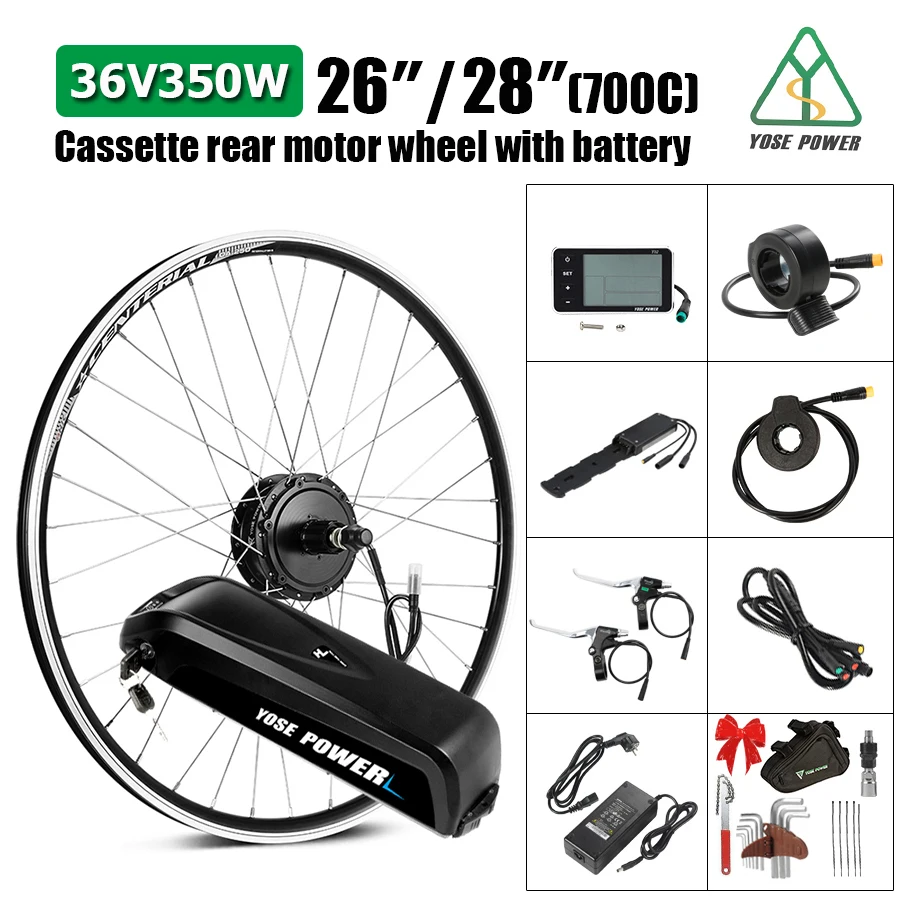 36V-350W-E-Bike-Conversie-Kit-Met-Batterij-36V-13Ah-Elektrische-Fiets ...