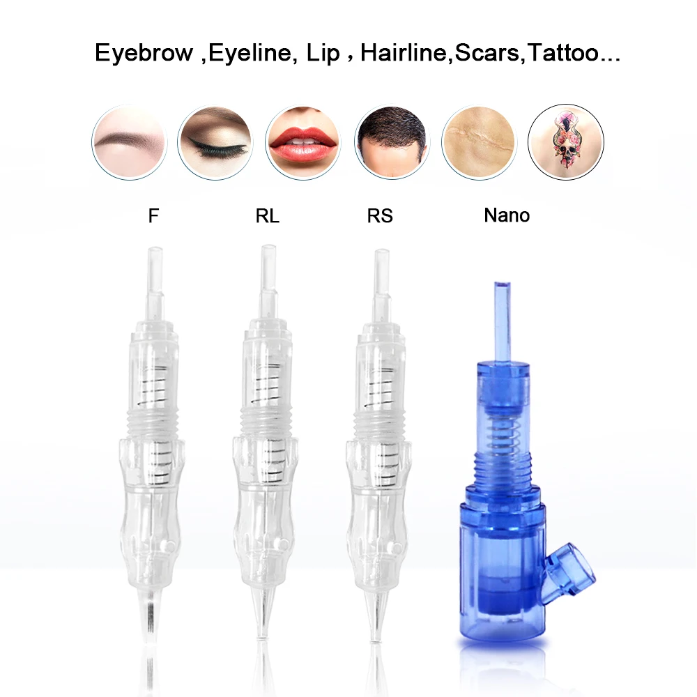 10pcs Permanent Makeup Cartridge Needles Tattoo Needle For Pmu Tattoo ...
