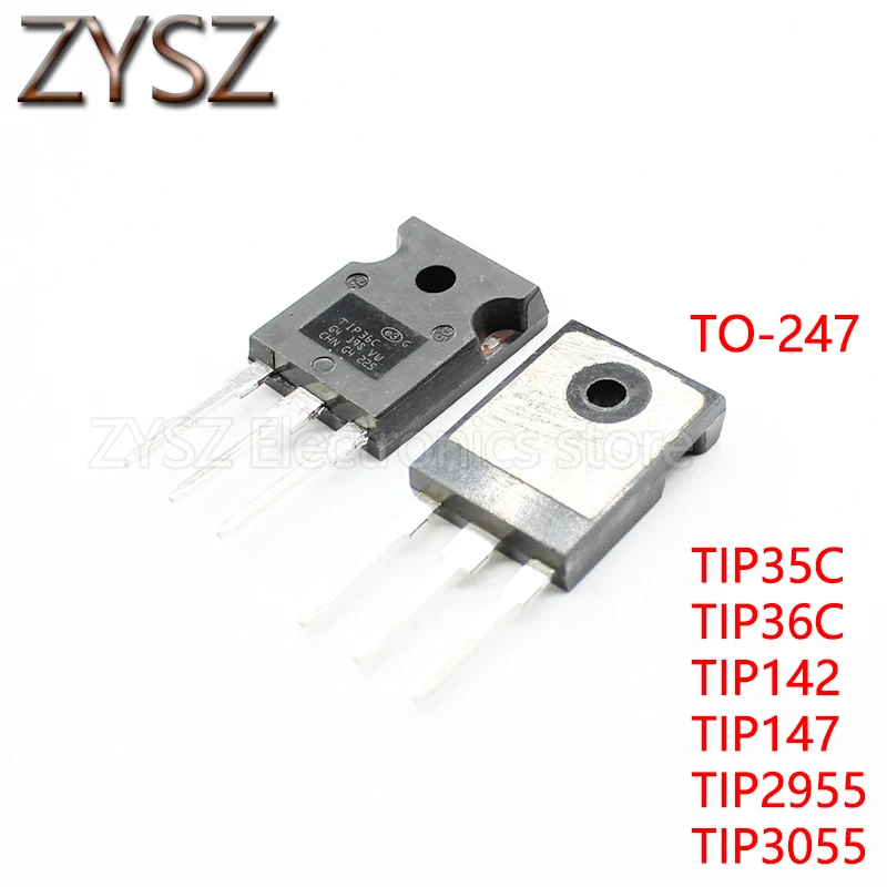 5pcs Tip35c Tip36c Tip142 Tip147 Tip2955 Tip3055 To-247 To247 Npn Tip35 Tip36 Original ...