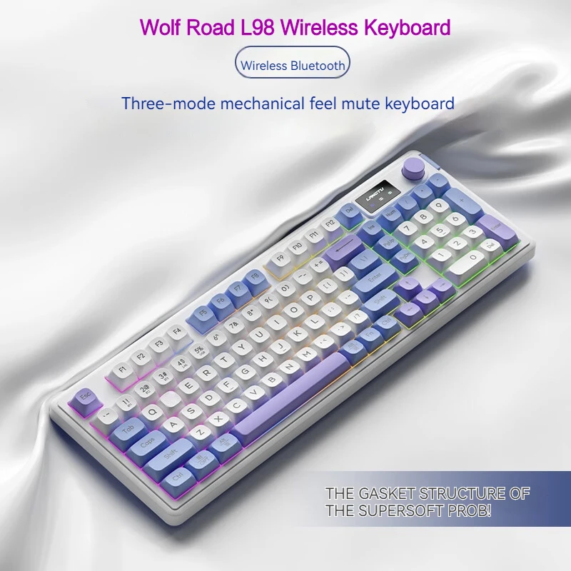 L98-Mechanical-Keyboard-98-Keys-Wireless-Bluetooth-2-4g-Wired-Tri-Mode ...