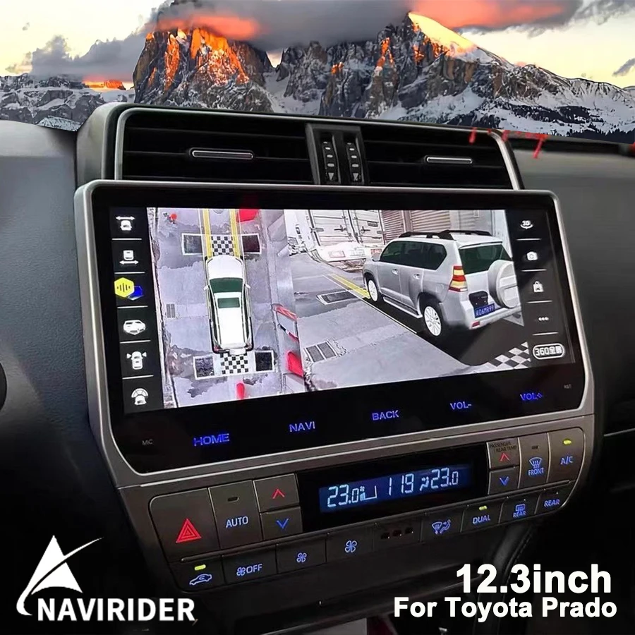 AC Screen+Car Radio For Toyota Land Cruiser Prado 150 2018 - 2023 Car ...