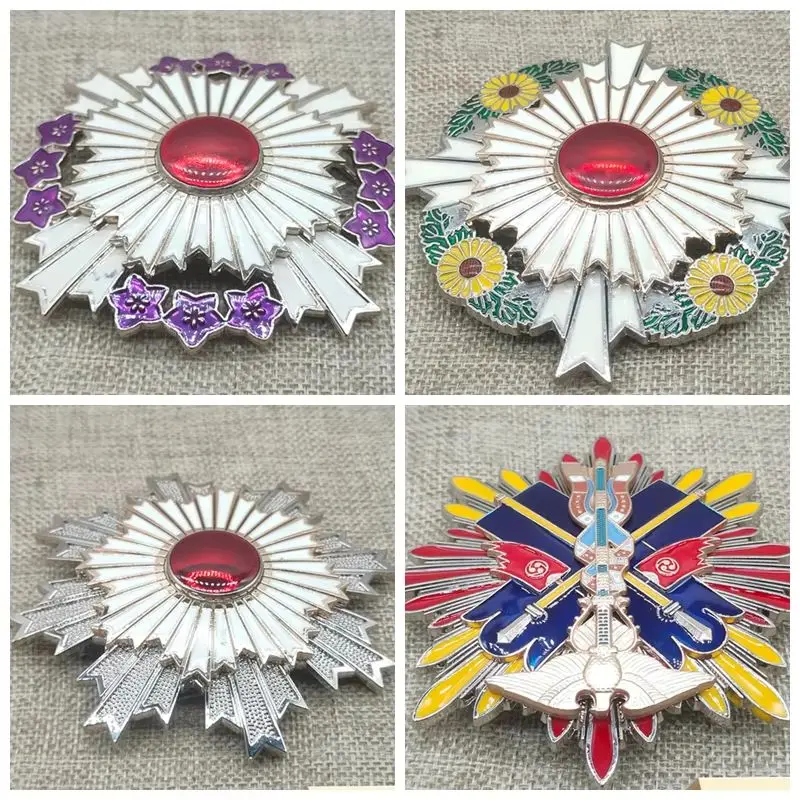 Japanese medal, multi-layer structure replica Rising Sun Medal brooch ...