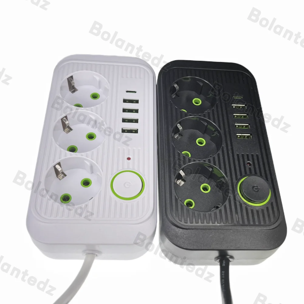 EU-Plug-Power-Strip-2M-Extension-Cable-Multiprise-3AC-Outlets ...