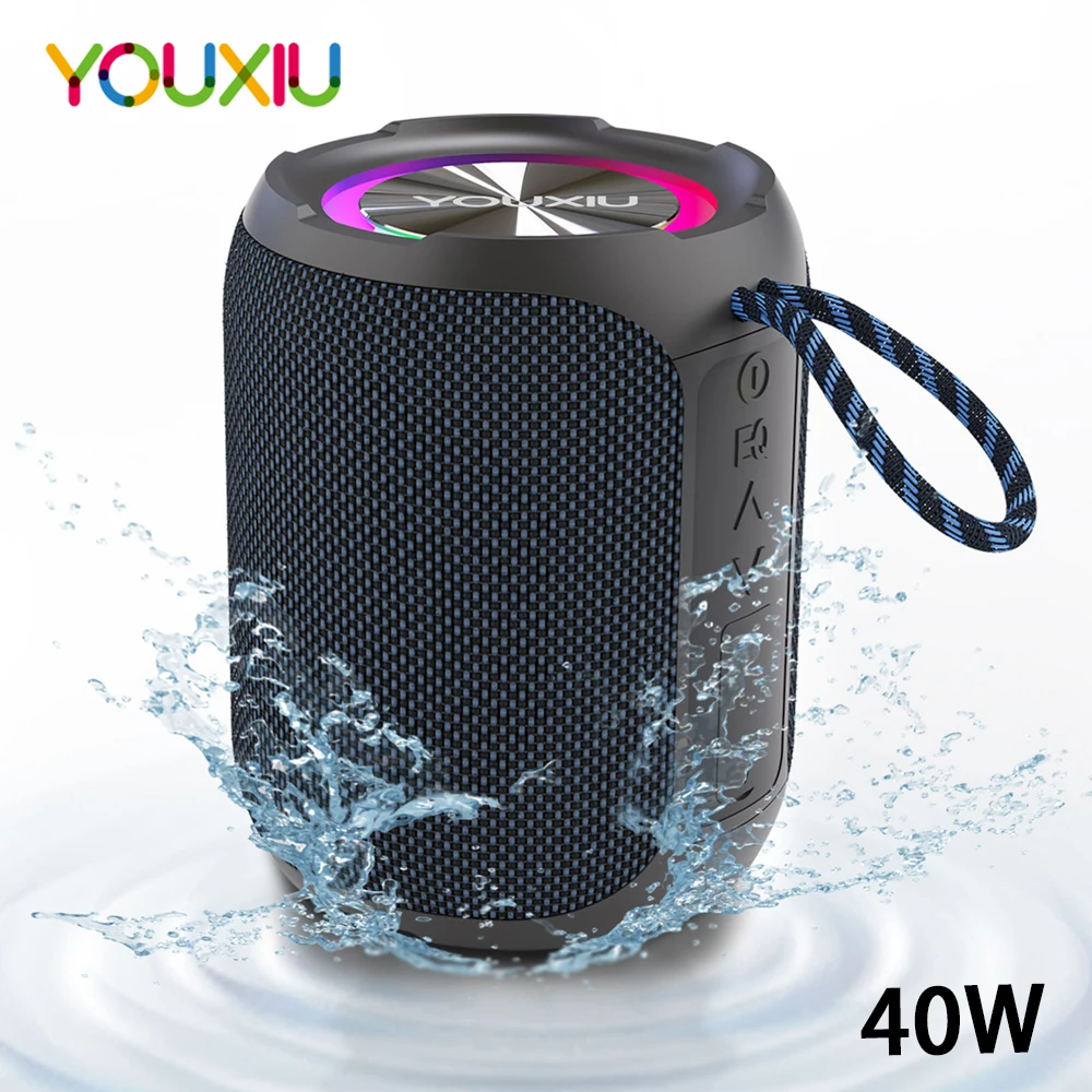 YOUXIU-40W-Portable-Bluetooth-Speaker-Subwoofer-360-Degree-Stereo ...