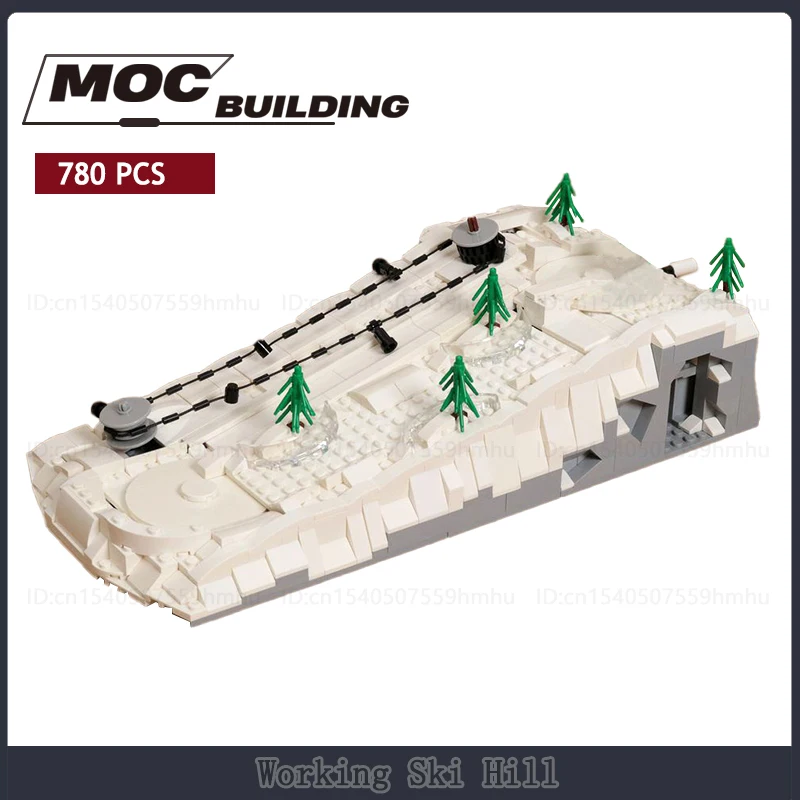 MOC-Building-Blocks-GBC-Module-Working-Ski-Hill-Model-DIY-Assembly ...