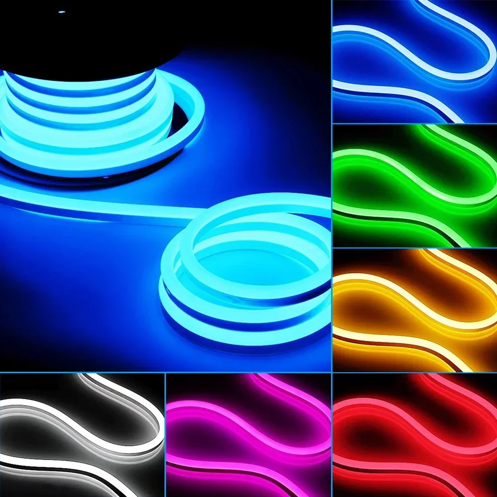 Led-Neon-Strip-Light-12V-Silicone-Indoor-Outdoor-16-4Ft-5M-600LEDS ...