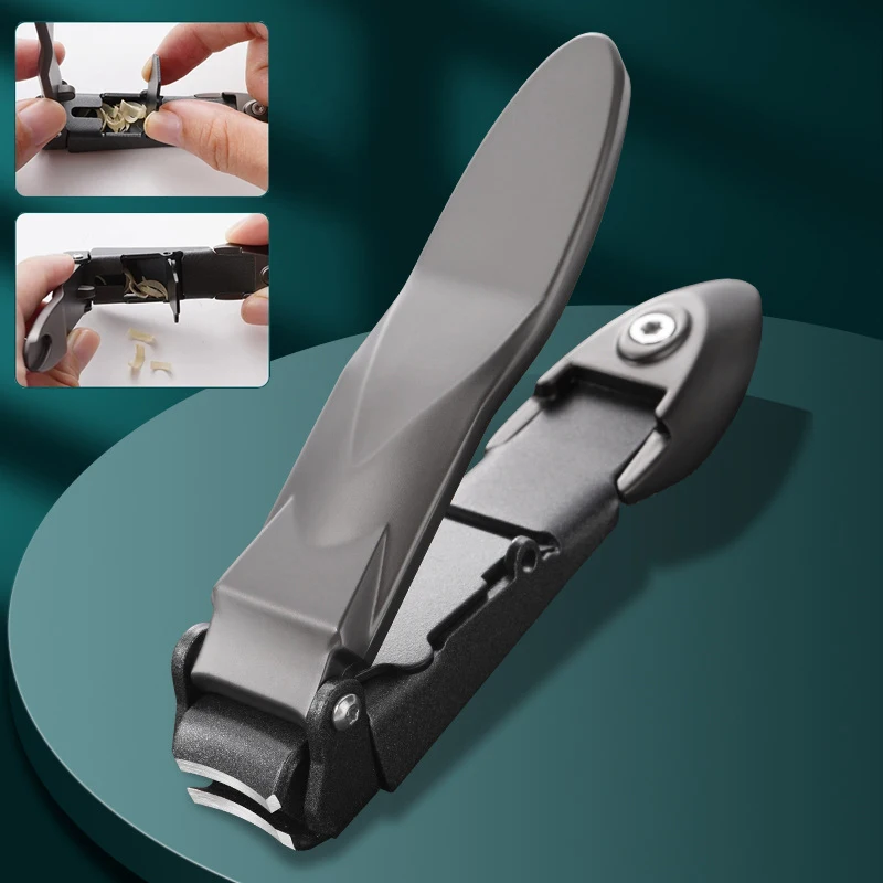 1-piece-Stainless-Steel-Nail-Clippers-with-Catcher-Sharp-Heavy-Duty ...