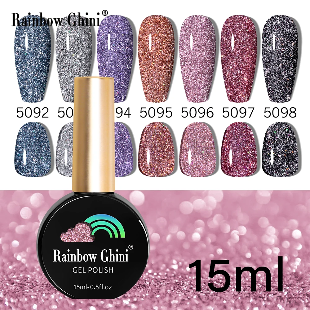RG-UV-Gel-Nail-Polish-Glitter-15ml-For-Manicure-Diamond-Gel-Polish-Semi ...