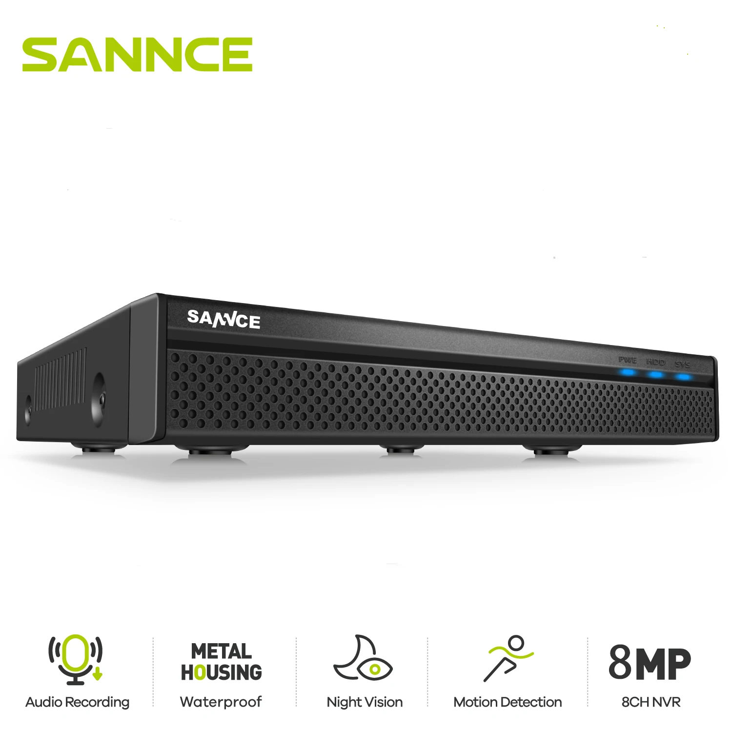 Sannce 8mp Fhd Poe Network Video Security System, 8ch 8mp Surveillance ...