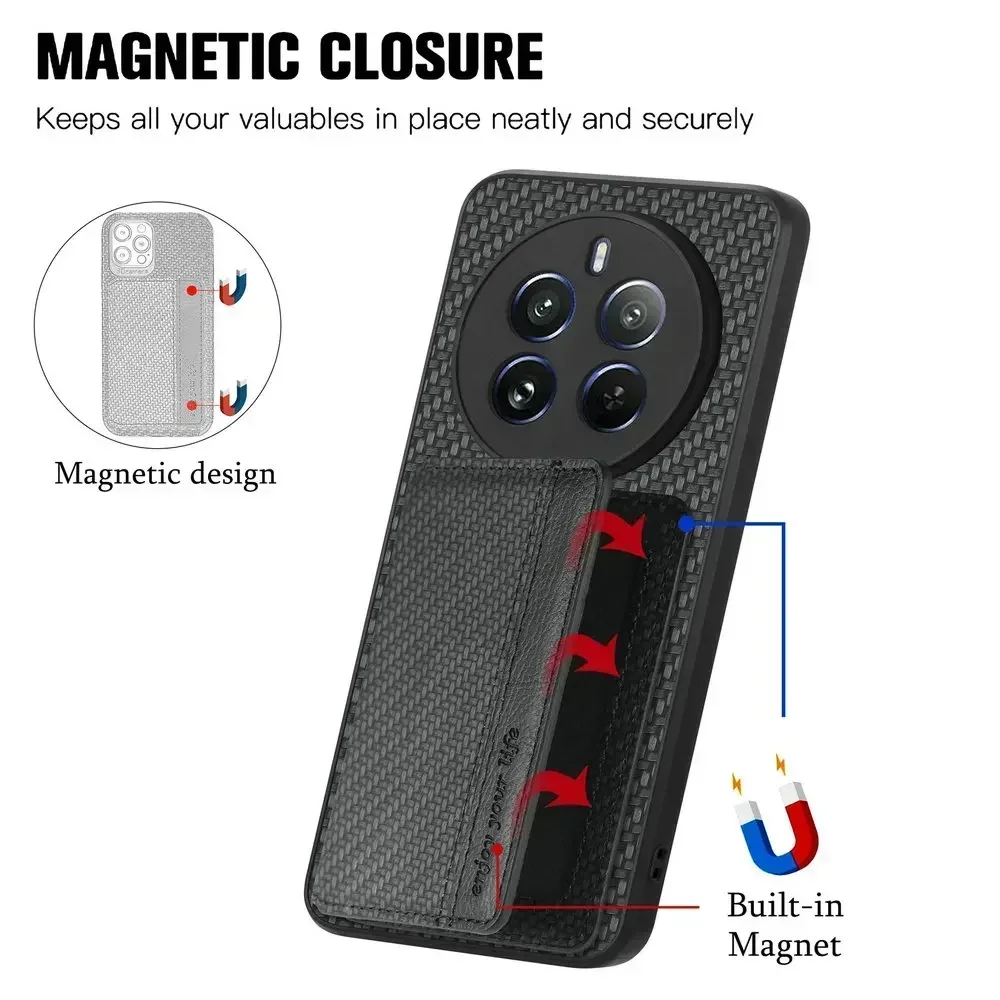 Magnetic Leather RFID Wallet Protective Case with Back Cover for Realme ...