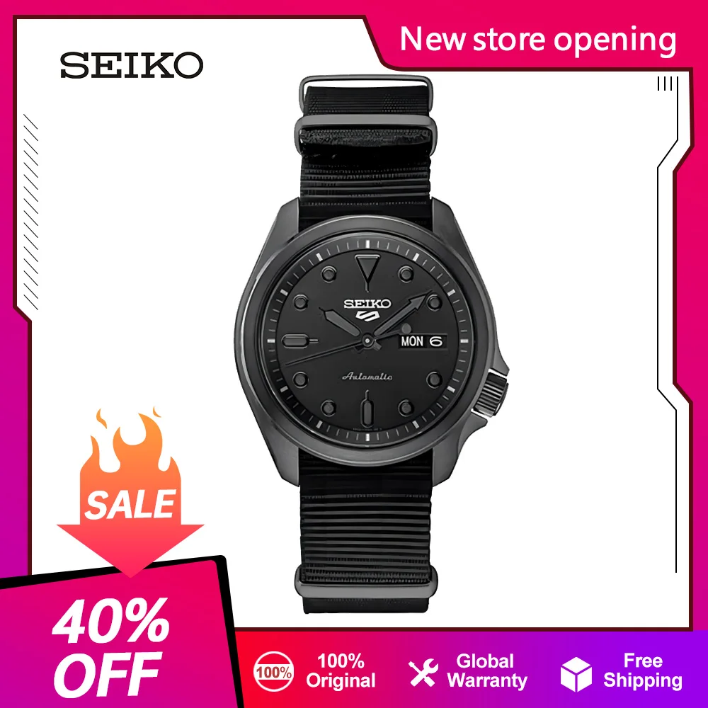 Seiko-5-Original-Sports-Black-Dial-Automatic-Watch-for-Men-10Bar ...