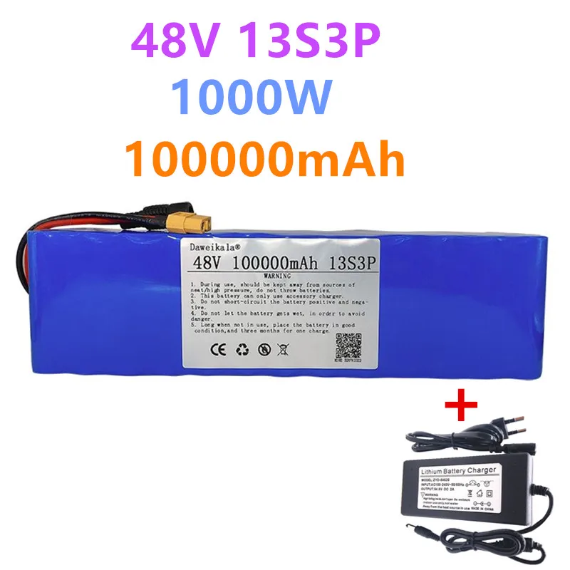 2023-new-48V-100Ah-1000w-13S3P-XT60-48V-Lithium-ion-Battery-Pack ...