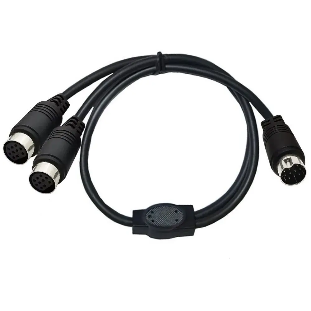 Mini DIN 10 Pin 1 Male Split 2 Female Y Adapter Cable MD 10PIN Core ...