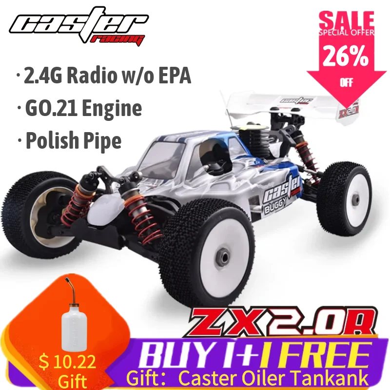 Caster Racing ZX2.0 RTR GP motor 1/8 Nitro RTR 4WD Buggy GO 21 motor RC ...