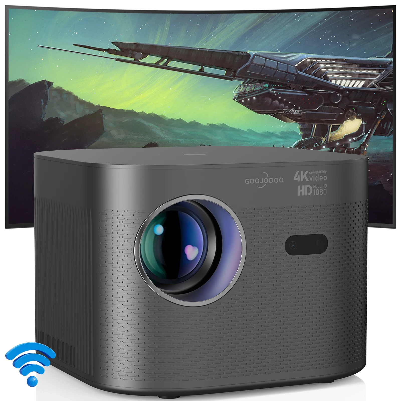 GOOJODOQ-Mini-F18-Projector-4K-Ultra-HD-1920X1080d-Android-11-Wifi6 ...