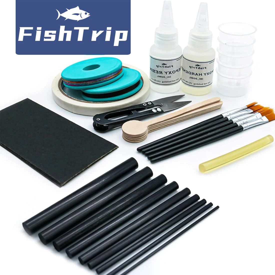 FishTrip-Fishing-Rod-Repair-Kit-Complete-with-Epoxy-10pcs-Carbon-Fiber ...