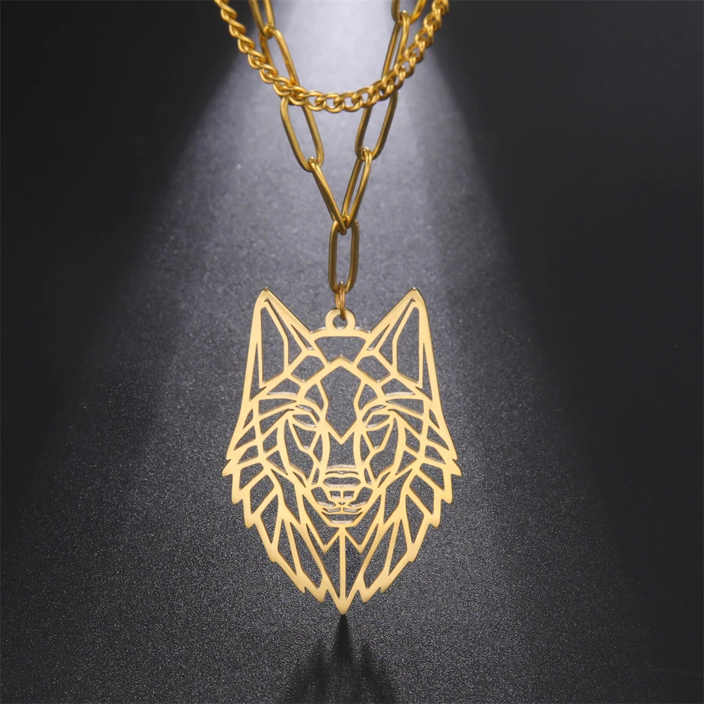 Pendant Necklaces | Necklace Wolf | Wolf Neck | Jewelry - Trendy Hollow ...