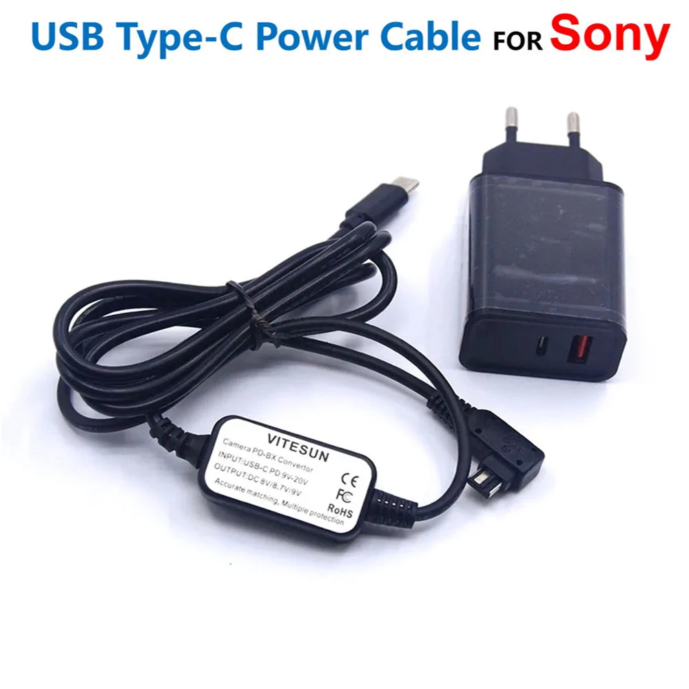 AC-PW10AM-USB-C-Power-Bank-Cable-PD-Charger-Adapter-For-Sony-SLT-A58 ...