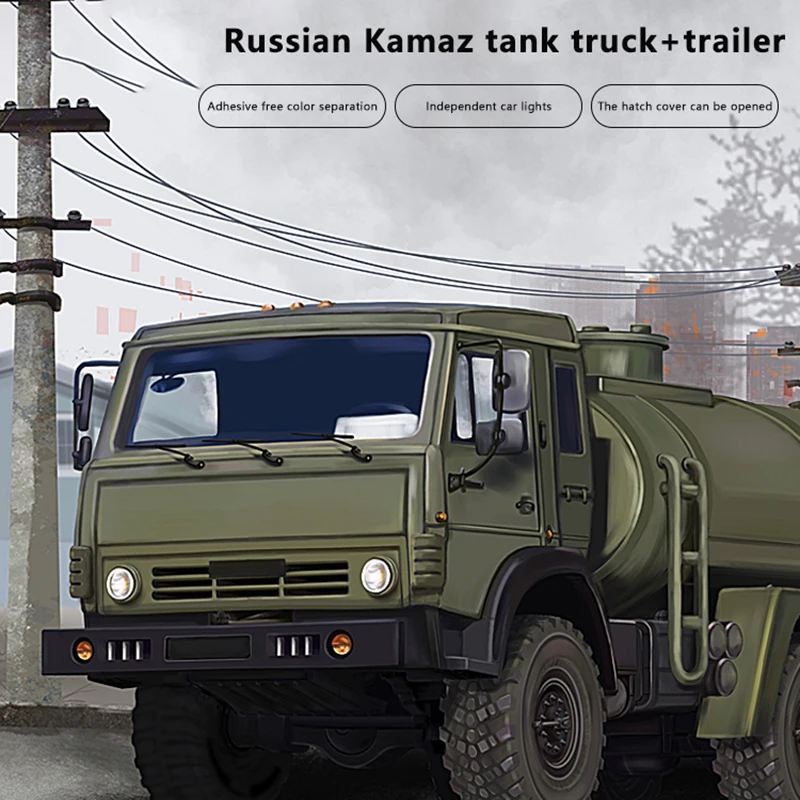 1-72-Russia-KAMAZ-5350-Military-Truck-Assembly-Puzzle-Model-Rocket ...
