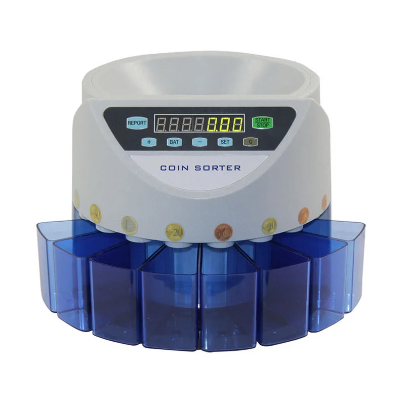 Electronic coin sorter coin counting machine for Euro GBP Japanese Yen
