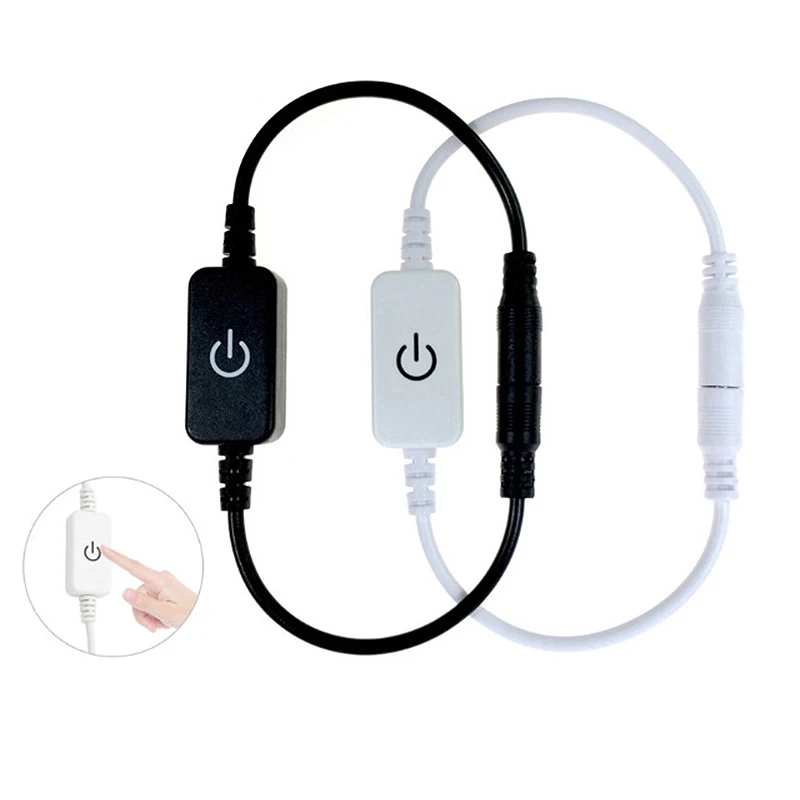 Fita-LED-Luzes-Toque-Interruptor-Dimmer-Brilho-Escurecimento-Fun-o-de ...