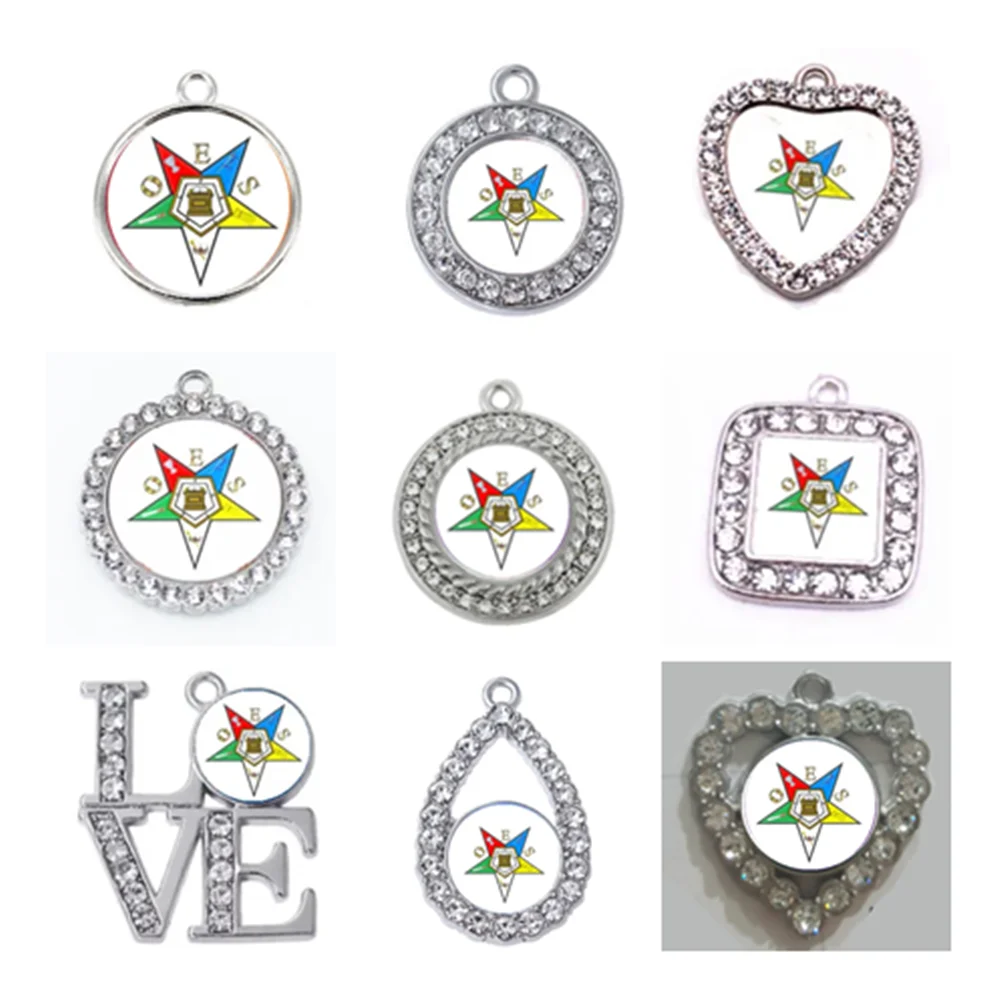10pcs-lot-Masonic-Order-of-The-Eastern-Star-Charms-Oes-Pentagram ...