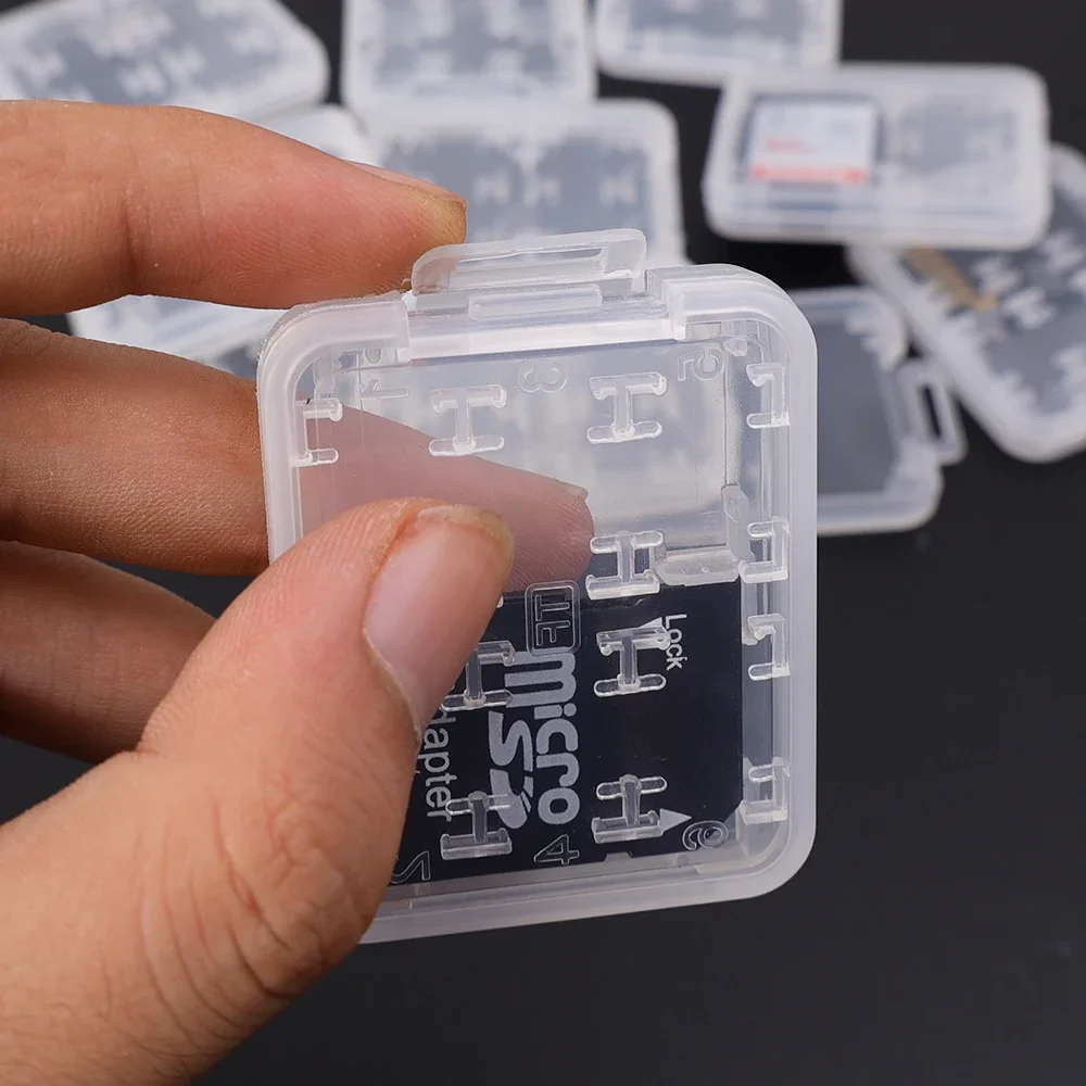 1-10Pcs-SD-Card-Protector-Holder-Plastic-Transparent-Mini-Case-for-SD ...