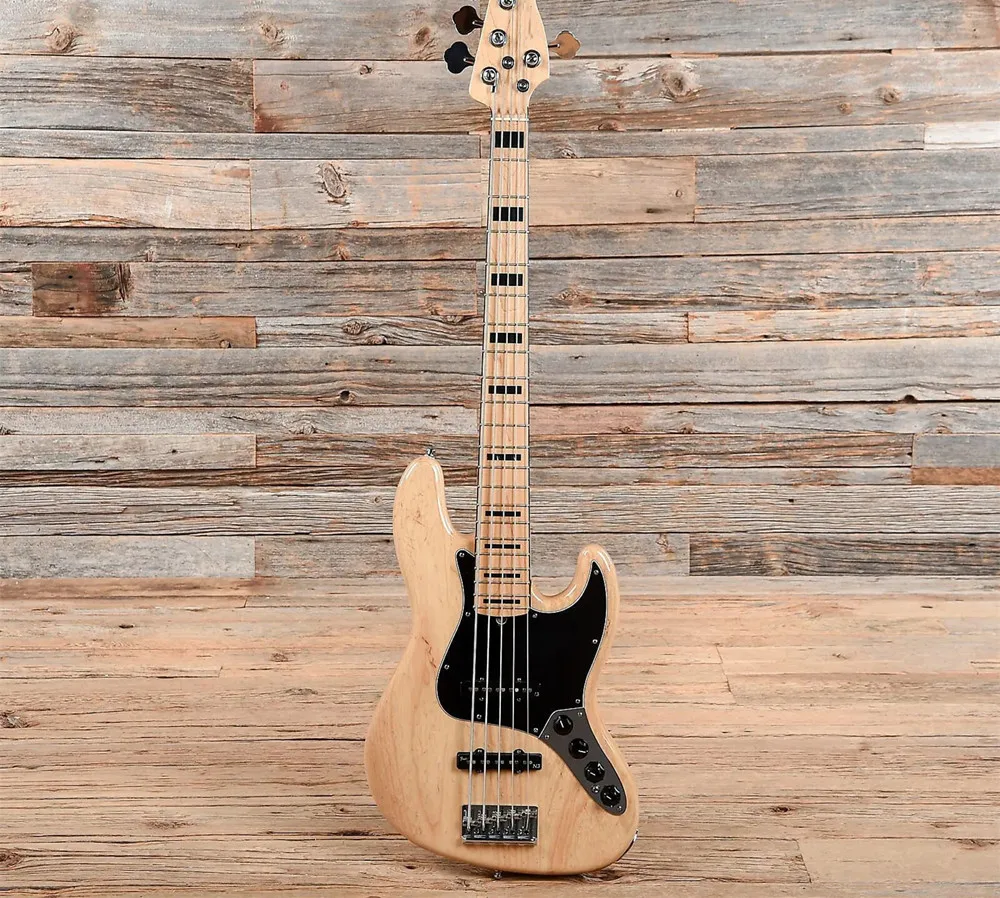 5 Strings Electric Bass Guitar with Maple Neck Chrome Hardware,Active ...