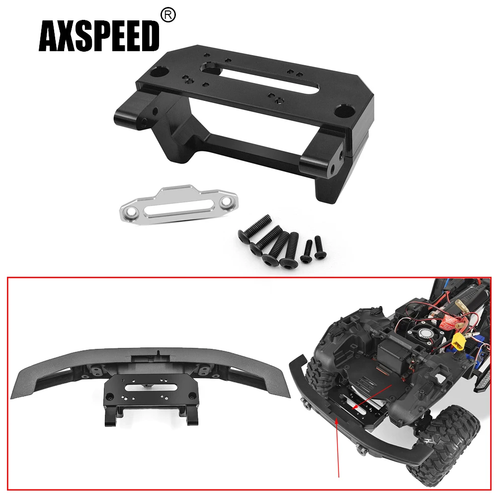 AXSPEED-Aluminum-Alloy-Front-Bumper-Winch-Mount-Kit-for-TRX-4-TRX4 ...