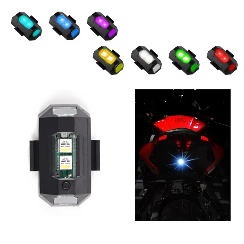 Universal LED Anti Collision Warning Light Motorcycle Turn Signal ...