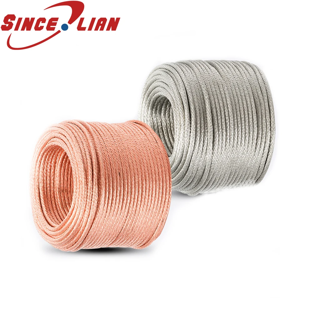 10-meters-Copper-Braided-Grounding-Wire-Distribution-Line-Gold-Silver ...