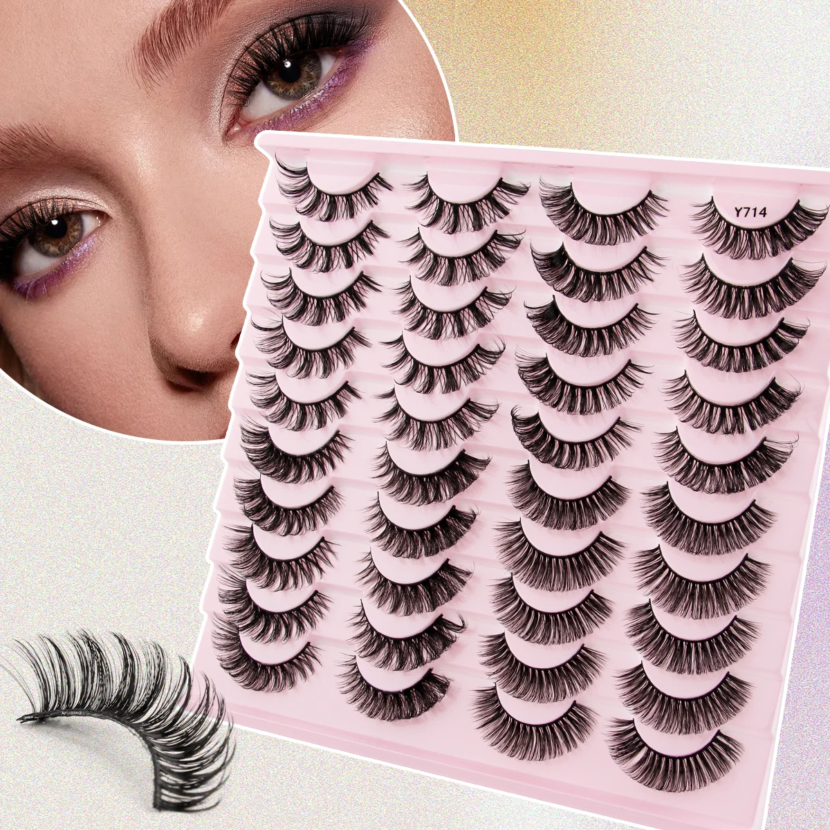 YSDO 3D Mink Lashes 3/10/20 Pairs Fluffy Thick False Eyelashes ...