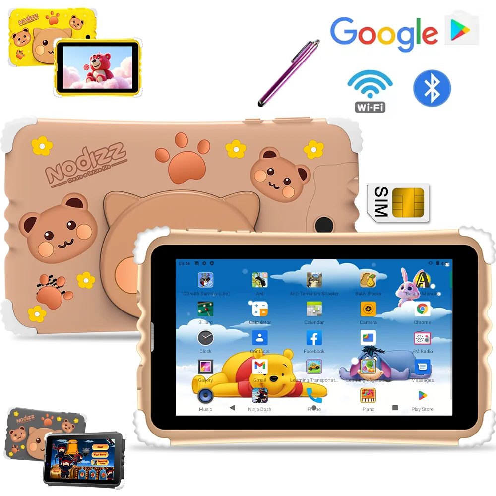 New Kids Tablet SIM Card 5G WiFi Google Education Learning Toy Tablet ...