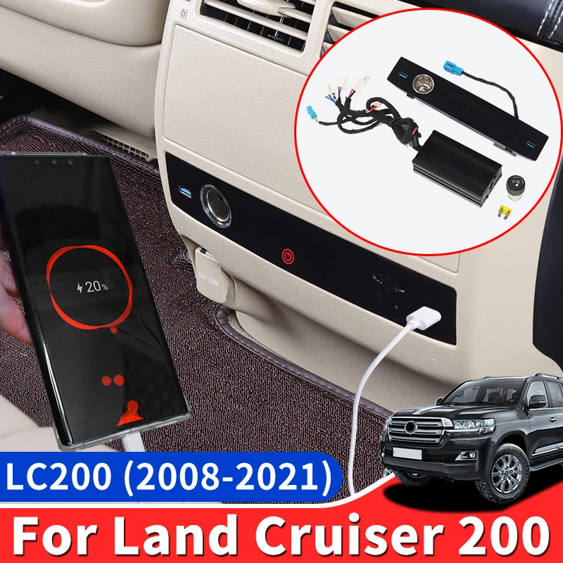 Armrest-Box-USB-Charging-Power-Plug-Panel-for-Toyota-Land-Cruiser-200 ...