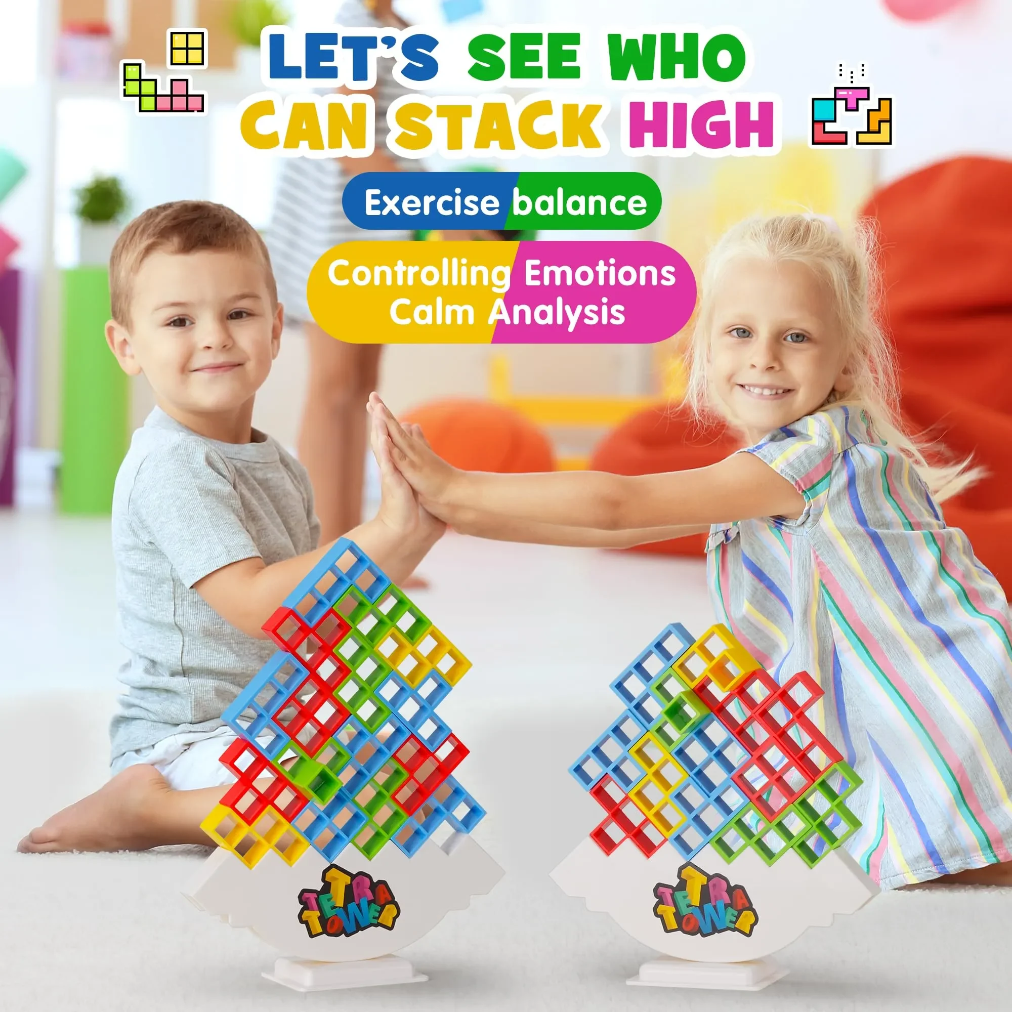 48PCS-Tetra-Tower-Fun-Balance-Stacking-Building-Blocks-Board-Game-for ...