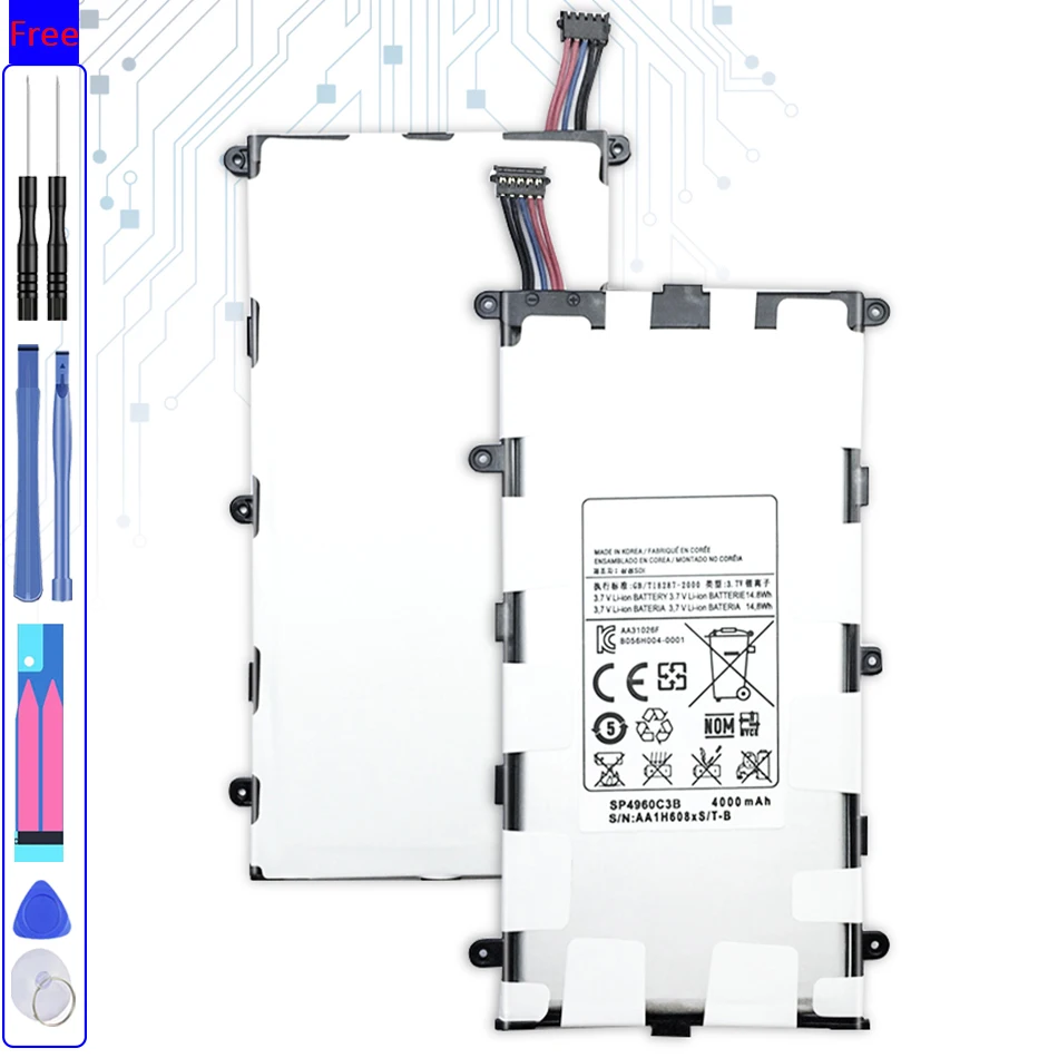 삼성 갤럭시 탭 2 4000 GT P3100 P3110 P3113 P6200 P6210 GT P3100 리튬 이온 배터리 ...