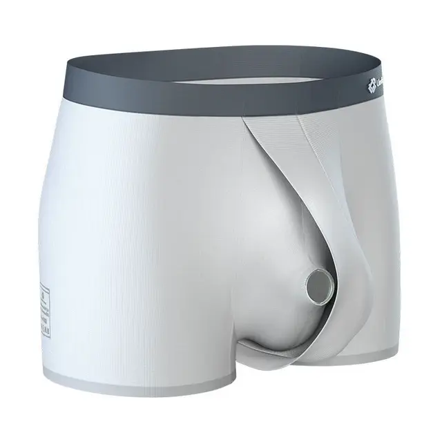 Man Separate Dual Pouch Underwear Summer Breath Foreskin Long Physical ...