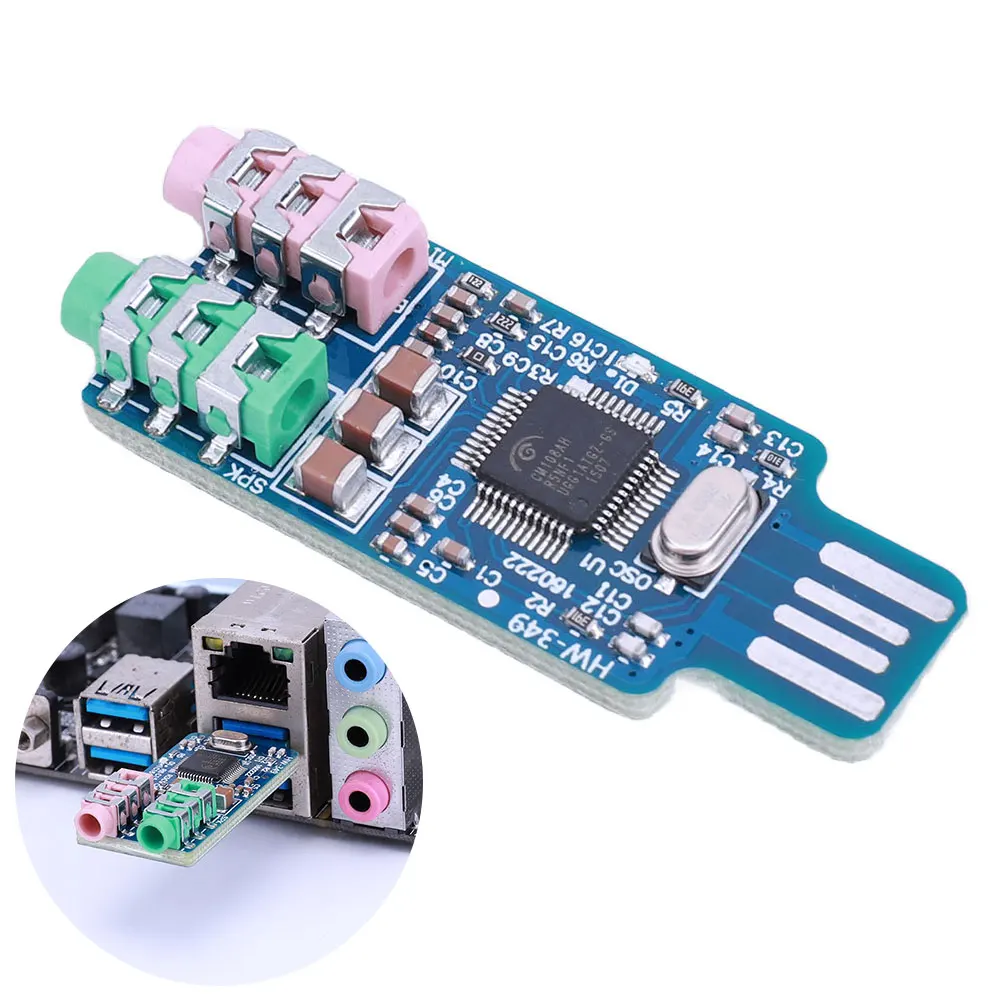 CM108-Driveless-USB-Sound-Card-3-5mm-Headphone-Mic-Jack-External-Sound ...