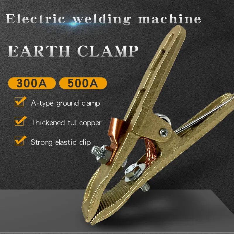 Earth-Clamp-Thickened-Copper-Welding-Electrode-Holder-Earth-Ground-Wire ...