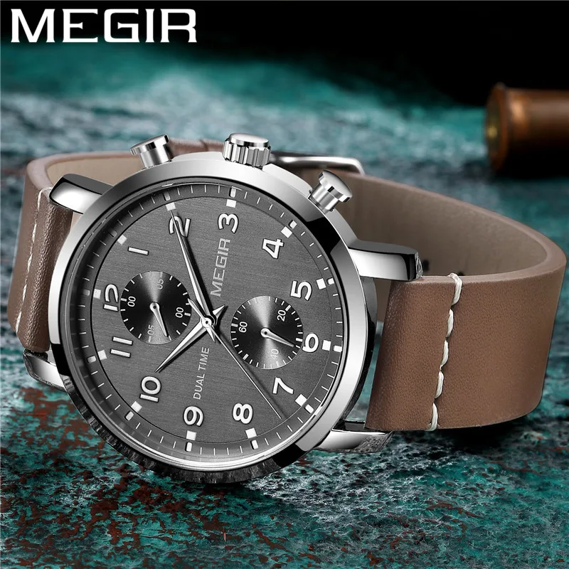 MEGIR Watch Men Waterproof Chronograph Military Male Clock Top Brand ...