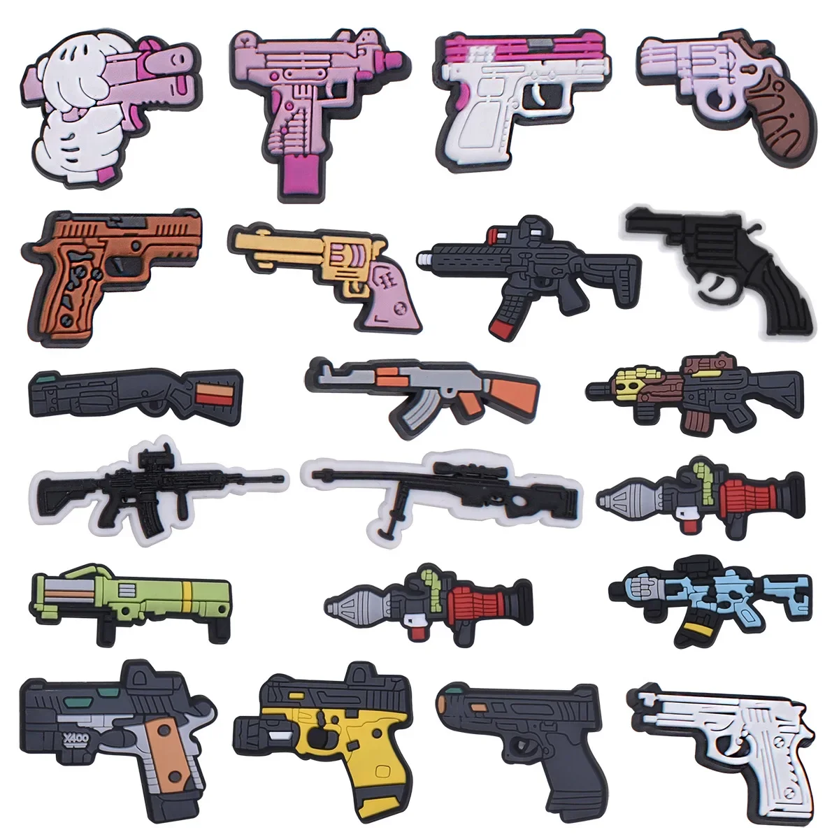 Small-Cartoon-PVC-Guns-for-Crocs-Charms-MK-Submachine-Gun-Shoe-Charms ...